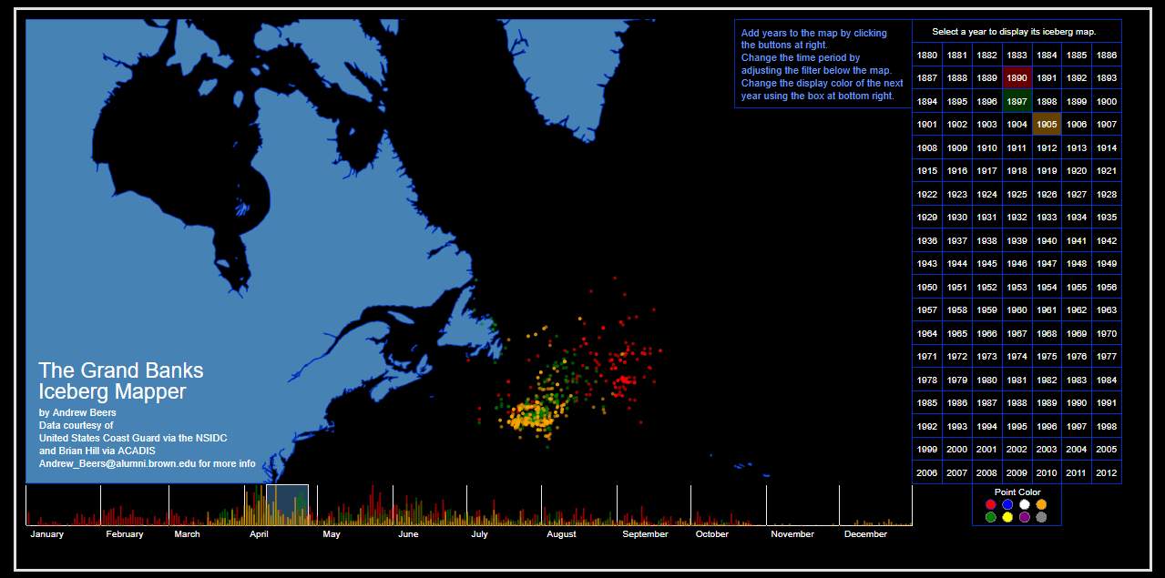 Iceberg Sightings Database - Historical sea ice and iceberg conditions ...